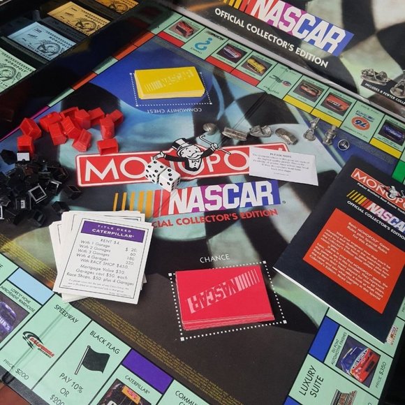 Hasbro | Games | Vintage Nascar Racing Official Collectors Edition Monopoly Board Game E | Poshmark